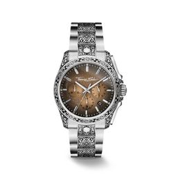 Thomas Sabo Herren Thomas Sabo Chronograph &raquo;Engraved&laquo; Quarzuhr, Armbanduhr, Herrenuhr, Edelstahlarmband, analog, Tag silber Einheitsgr&ouml;&szlig;e