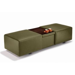 W.Schillig Hocker &raquo;taboo&laquo; ausziehbar, inklusive Zwischenablage gr&uuml;n Flachgewebe S22 (100% Polyester);Stoff S37 (100% Polyester): Luxus-Microfaser in 