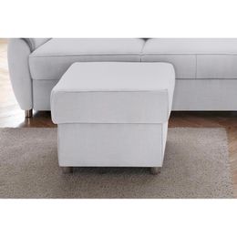 Sit & More sit&more Hocker &raquo;Sonoma&laquo; mit Stauraumfach silber Struktur (100% Polyester);Luxus-Microfaser ALTARA NUBUCK (100% Polyester) B/H/T: 58cm x 45cm x 48cm, 