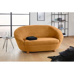 LOOKS by Wolfgang Joop Sofa &raquo;LooksIV&laquo; Rundsofa, in vielen frischen Farben w&auml;hlbar orange B/H/T: 178cm x 82cm x 114cm, Luxus-Microfaser, Rundsofa
