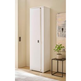 Home Affaire Mehrzweckschrank &raquo;LONG ISLAND&laquo; 1 Stk. tlg. in moderner Trendfarbe,inklusive senkrechter Beleuchtung,Breite 55 cm wei&szlig; Holzwerkstoff Weiss