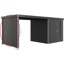 BioHort Ger&auml;tehaus-Seitenwand f&uuml;r Seitendach von Neo 2A-2D grau Stahlblech B/H/T: 203cm x 200cm x 4,3cm