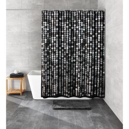 Kleine Wolke Duschvorhang &raquo;&raquo; Perla&laquo;&laquo; Breite 180 cm schwarz Polyester B/H: 180cm x 200cm