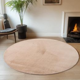 Ayyildiz Teppiche Teppich &raquo;JOY 1400, auch als L&auml;ufer und in Rund erh&auml;ltlich&laquo; rund 11 mm H&ouml;he besonders weich, uni Kurzflor, Wohnzimmer, Kinderzimmer beige Polyester &Oslash; 