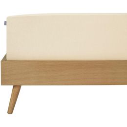 Schiesser Spannbettlaken &raquo;Elli&laquo; f&uuml;r hohe Matratzen und Boxspringbetten, MADE IN GREEN by OEKO-TEX beige Jersey-Elasthan, Obermaterial: 97% Baumwolle, 3% 