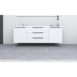 borchardt M&ouml;bel borchardt M&ouml;bel Sideboard &raquo;Tom, Kommode Breite 166cm, h&auml;ngend oder stehend mit Metallgriffen&laquo; 2 T&uuml;ren 3 Schubk&auml;sten, verstellbare Einlegeb&ouml;den wei&szlig; 