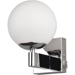Trio Leuchten Wandleuchte &raquo;KULA, Badezimmer Wandlampe, exkl. 1x E14 max 10W, mit Schalter, IP44&laquo; E14 1 Stk. warmwei&szlig; - kaltwei&szlig; Badlampe, Badleuchte 