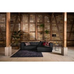 W.Schillig Ecksofa &raquo;around-the-block, modern und elegant, bequem, L-Form&laquo; mit eleganter Biese, mit Federkern schwarz Longlife Xtra-Leder Z59: 