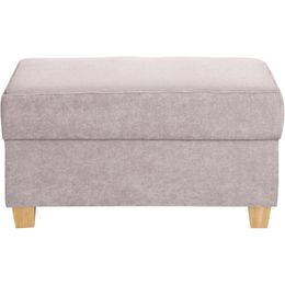 DOMO collection Hocker &raquo;Incanto B/T 85/62cm&laquo; grau B/H/T: 85cm x 45cm x 62cm, Struktur weich