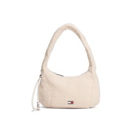 Tommy Jeans Damen Schultertasche &raquo;TJW CASUAL SHERPA SHOULDER BAG&laquo;, Damen Tragetasche, Freizeittasche mit wattiertem Tragegriff beige B/H/T: 27cm x 