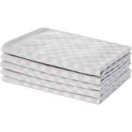 OTTO home Geschirrtuch &raquo;Keersten Premium&laquo; hochwertig, Grubentuch, 100 % Baumwolle, 5er-Set, 65 &times; 50 cm grau Baumwolle 5 tlg., Baumwolle