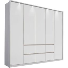 Rauch Dreht&uuml;renschrank &raquo;Mainz mit Passepartout&laquo; optional mit Beleuchtung, Au&szlig;ent&uuml;ren mit Push-to-Open Funktion wei&szlig; Holzwerkstoff B/H/T: 230cm x 212cm
