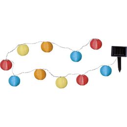 Parforce Traditional Hunting LED-Lichterkette &raquo;Festival&laquo; 10 Stk.-flammig ca. 2,7 m, mit Solarpanel, inkl. Akku, outdoor, Vierfarb-Karton bunt Dioden 10 Stk. Flammen 10 Stk., 