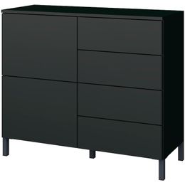 borchardt M&ouml;bel borchardt M&ouml;bel Kommode &raquo;Haama, modern, grifflos, Metallf&uuml;&szlig;e, praktisch, 2 T&uuml;ren&laquo; Push-To-Open, verstellbare Einlegeb&ouml;den, viel Stauraum, Breite 93cm 