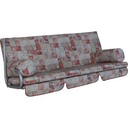 Angerer Bankauflage &raquo;Trend&laquo; rot Obermaterial: 50% Baumwolle, 50% Polyester. F&uuml;llung: 100% Polyurethan B/H/T: 178cm x 9cm x 180cm, 1 Stk.