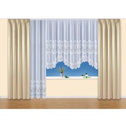 Weckbrodt-Gardinen Vorhang &raquo;Nicoletta&laquo; Kr&auml;uselband 1 Stk. tlg. Gardine, Store, &Uuml;bergardine, blickdicht wei&szlig; Polyester 227cm, Kr&auml;uselband, 130cm