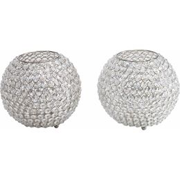 Home Affaire Windlicht &raquo;Kristall&laquo; silber Aluminium, Glas B/H/T: 18cm