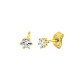 Firetti Damen Paar Ohrstecker &raquo;Schmuck Geschenk Silber 925 Ohrschmuck Solit&auml;r&laquo; mit Zirkonia (synth.) gold 4,6mm, Silber 925 (Sterlingsilber)
