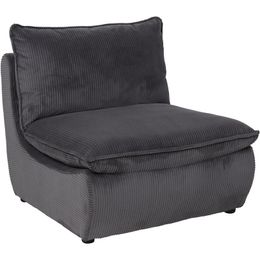 Hela Loungesessel &raquo;RHODOS&laquo; 1 Stk. tlg. Sessel;gepolstert;aufgesetztes Kissen;Microfaser;Breitcord grau Microfaser Breitcord;Polyester;Polyamid B/H/T: 