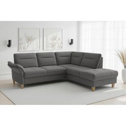 Sit & More sit&more Ecksofa &raquo;Pamela, B: 218 cm, L-Form, wahlweise mit Schlaffunktion und Bettkasten&laquo; mit Federkern beige 100% Polyester B/H/T: 218cm x 90cm x 