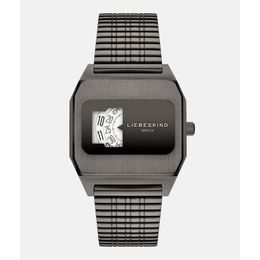 Liebeskind Berlin Damen Quarzuhr &raquo;Vinyl Vision&laquo; Armbanduhr, Damenuhr, Edelstahlarmband, analog silber Einheitsgr&ouml;&szlig;e