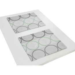 WIRTH Platzset &raquo;ZIRBELLO&laquo; gr&uuml;n Obermaterial: 85% Polyester, 15% Baumwolle B/L: 40cm x 35cm, 2 Stk., Baumwolle Polyester, eckig