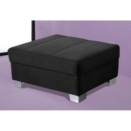 Home Affaire Hocker &raquo;Anzio&laquo; passend zur Serie "Anzio" schwarz Primabelle -Microfaser aus 100% Polyester;NaturLEDER, das handschuhweiche Rindsleder in 