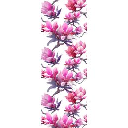 queence Vinyltapete &raquo;Gaby&laquo; Motiv bedruckt botanisch floral gemustert nat&uuml;rlich glatt 90x250cm, selbstklebend, kinderleichte Anbringung,, Sticker pink 