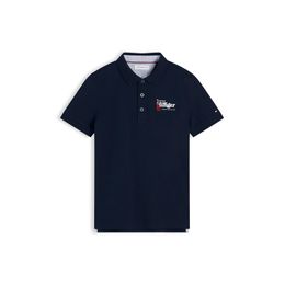 TOMMY HILFIGER Shirt 'Regular Fit Graphic Embroidery' boy size 164 Navy / Red / White