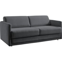 ATLANTIC HOME COLLECTION Schlafsofa &raquo;Limone&laquo; f&uuml;r Dauerschl&auml;fer geeignet inklusive hochwertige Matratze grau B/H/T: 178cm x 82cm x 93cm, Struktur soft