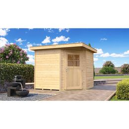 Weka Gartenhaus &raquo;229 Gr.2&laquo; beige Massivholz Fu&szlig;boden im Gartenhaus, ohne Dacheindeckung