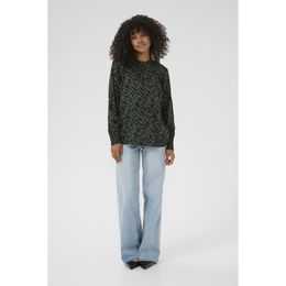 Kaffe Bluse 'Dina' Damen Gr&ouml;&szlig;e L dunkelgr&uuml;n / schwarz