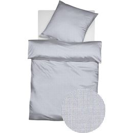 Fleuresse Bettw&auml;sche &raquo;Porto&laquo; 2 Stk. 100% Baumwolle, in Gr. 135x200, 155x220, 200x200cm, Rei&szlig;verschluss grau Buntgewebe, Obermaterial: 100% Baumwolle B