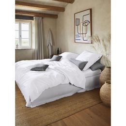 Irisette Bettw&auml;sche &raquo;Premium Satin Bettw&auml;sche Paris&laquo; 2 Hochwertige Premium Bettw&auml;sche wei&szlig; Mako-Satin, Obermaterial: 100% Baumwolle B/L: 140cm x 200cm, 1 Stk.,
