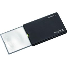 Eschenbach Taschenlupe &raquo;easyPOCKET, ideal f&uuml;r Senioren&laquo; Einschlaglupe mit echter 3x-Vergr&ouml;&szlig;erung, Alltagslupe, stromsparend schwarz Flaches, handliches Design - 