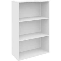 borchardt M&ouml;bel borchardt M&ouml;bel Aktenregal &raquo;Tom&laquo; B&uuml;cherregal f&uuml;r alle R&auml;ume geeignet wei&szlig; Holzwerkstoff B/H/T: 76cm x 116cm x 35cm, 1 Stk. offene F&auml;cher