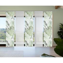 Vision S Schiebegardine &raquo;SANJA&laquo; Paneelwagen 5 Stk. tlg. Schiebevorhang,Bambusoptik,Digitaldruck,SET Polyester 260cm, Paneelwagen, 60cm