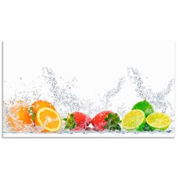 Artland K&uuml;chenr&uuml;ckwand &raquo;Fruchtig erfrischend gesund Fruchtmix&laquo; Alu Spritzschutz mit Klebeband, einfache Montage bunt Aluminium B/H: 90cm x 50cm