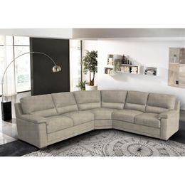 Egoitaliano Ecksofa &raquo;Doris, modernes Designerecksofa in hochwertigen Microfaserqualit&auml;ten&laquo; edle Detailverarbeitung, wahlweise fleckenabweisend oder in Lederoptik 