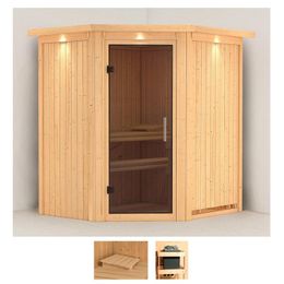 Karibu Sauna &raquo;Tomke&laquo; Set, ohne Ofen beige ohne Ofen, (ohne Ofen)