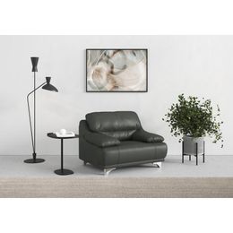 COTTA Sessel &raquo;Maranello&laquo; 1 Stk. tlg. grau Leder PAMPAS, B/H/T: 118cm x 86cm x 93cm