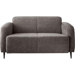 Home Affaire 2-Sitzer &raquo;Marone bequem, Breite 140cm, f&uuml;r kleine R&auml;ume geeignet, bodenfrei&laquo; grau 100% Polyester B/H/T: 140cm x 76cm x 90cm, Velours, 2-