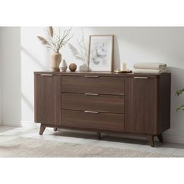 Jahnke Sideboard &raquo;LIBRE SB 160&laquo; Sideboard,Skandi,2 T&uuml;ren + 3 Schubladen,Aluminiumgriffe,Breite 160 cm Holzwerkstoff B/H/T: 160cm x 77,4cm x 39cm, 3 Stk., 