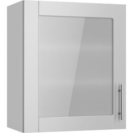 Optifit Glash&auml;ngeschrank &raquo;Ahus&laquo; Breite 60 cm grau hellgrau, B/H/T: 60cm x 70,4cm x 34,9cm, T&uuml;ren: 1 Stk.