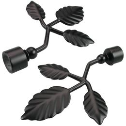 Liedeco Gardinenstangen-Endst&uuml;ck &raquo;Bacchus&laquo; f&uuml;r Gardinenstangen &Oslash; 16 mm schwarz 2 Stk.