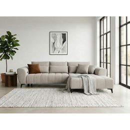 WERK2 Ecksofa &raquo;Garay, XXL-Liegefl&auml;che: elektrisch ausziehbar auf ca. 228&times;126 cm&laquo; Luxus in &Uuml;bergr&ouml;&szlig;e: XXL-Liegefl&auml;che, Komfort-Ottomane & stilvolle 