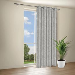 GERSTER Vorhang &raquo;Malia&laquo; &Ouml;sen 1 Stk. tlg. Blickdichter &Ouml;senschal "Malia" grau Wirkware, Polyester 245cm, &Ouml;sen, 140cm