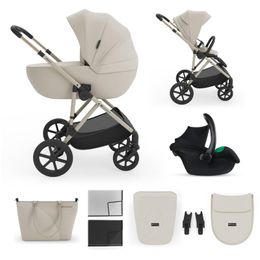 Kinderkraft Kombi-Kinderwagen &raquo;PRIME 3 3in1&laquo; 22 kg inkl. Babyschale MINK Einheitsgr&ouml;&szlig;e Kombi-Kinderwagen