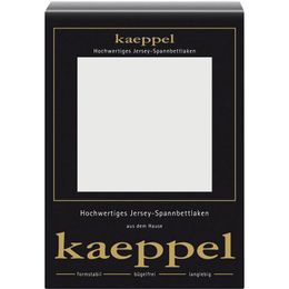 Kaeppel Spannbettlaken &raquo;Single Jersey Mako Cotton&laquo; Bettlaken aus 100% Baumwolle silber Jersey, Obermaterial: 100% Baumwolle B/L: 200cm, 1 Stk., Jersey, 90-
