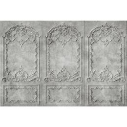 Livingwalls living walls Fototapete &raquo;Walls by Patel Versailles&laquo; glatt Vlies, Wand grau Vlies B/L: 4m x 2,7m